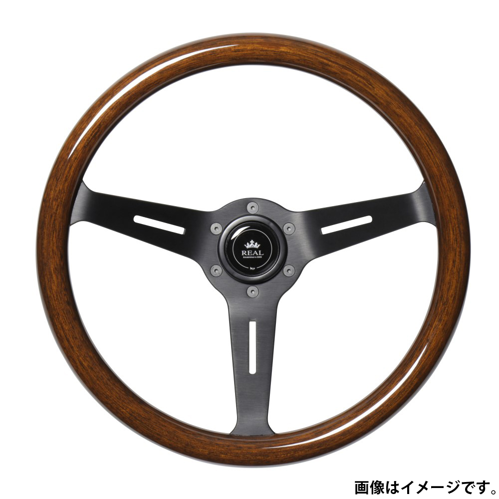 REAL レアル ステアリング レアル クラシック ディープタイプ 品番：RSS340-8-BRW 外径340㎜ / オフセット80㎜ ｜フジ ...
