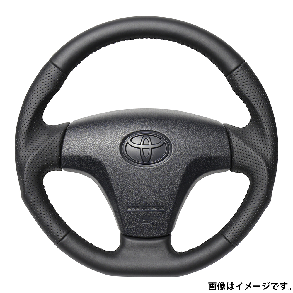 REAL レアル ステアリング オリジナルシリーズ 品番：TYB-LPB-BK 適合：サクシード (160系：後期) H26.9～R2.5 ...